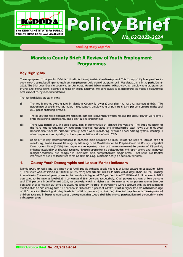 PB62 2023-2024 Mandera County – KIPPRA